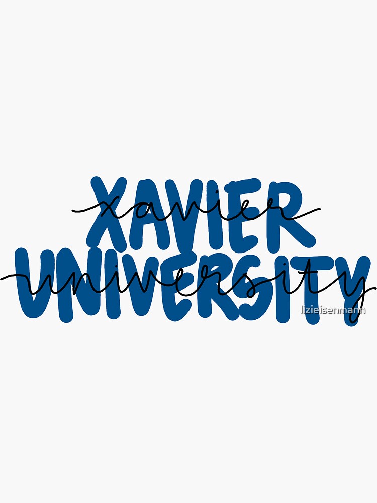 "xavier university" Sticker for Sale by lizieisenmann | Redbubble