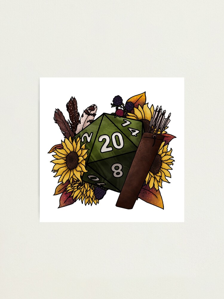"Ranger Class D20 - Tabletop Gaming Dice" Photographic Print for Sale ...