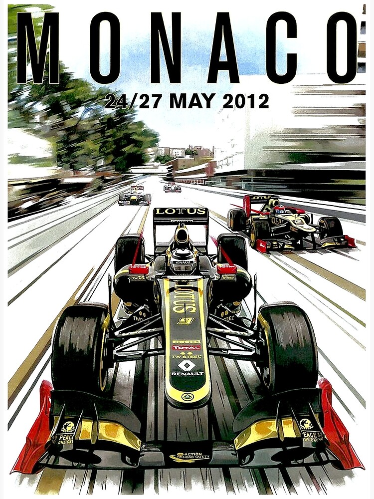 "MONACO : Grand Prix Auto Racing Advertising Print" Poster for Sale by ...