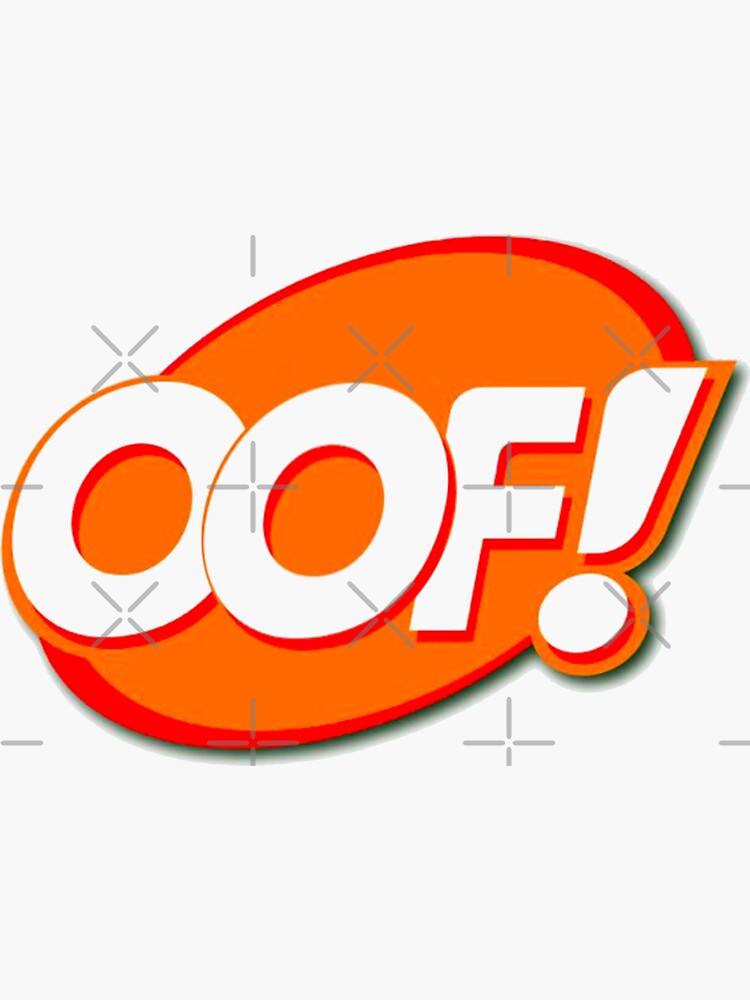 "oof" Sticker for Sale by preeti-singh | Redbubble