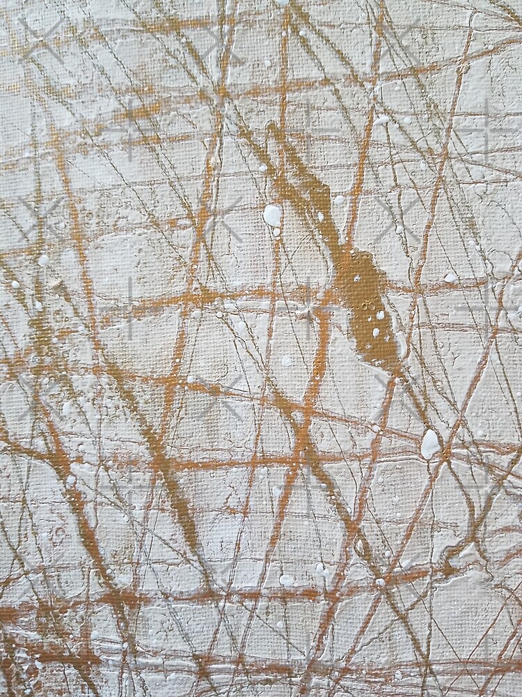 "Gold and White Acrylic Pour v2" by Alexandria McGill | Redbubble
