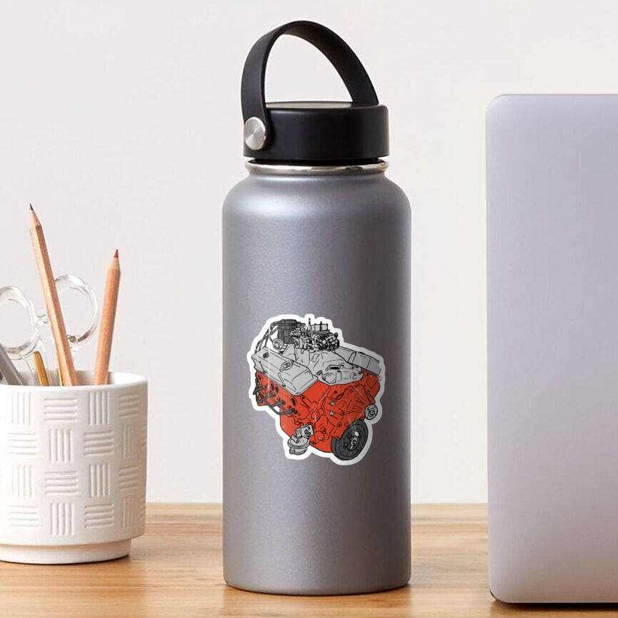 "350 V8 GM Muscle Car Engine" Sticker for Sale by nutandbolt | Redbubble