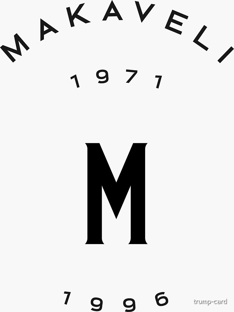 "Makaveli 1971-1996 Merch" Sticker by trump-card | Redbubble