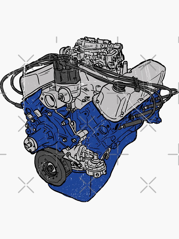 "302 V8 Muscle Car Windsor Boss Engine" Sticker for Sale by nutandbolt ...