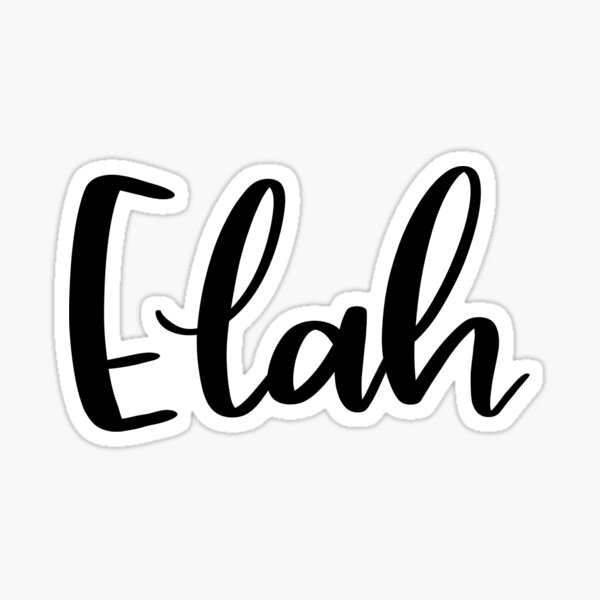 "Elah " Sticker by ellietography | Redbubble