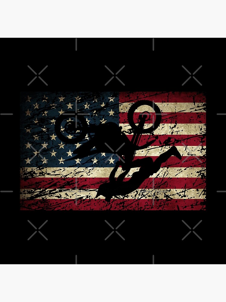 Póster «FMX Motocross bandera americana Dirt Bike bandera de Estados ...