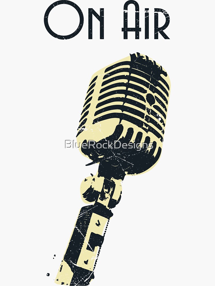 "On Air- Vintage (v2)" Sticker for Sale by BlueRockDesigns | Redbubble