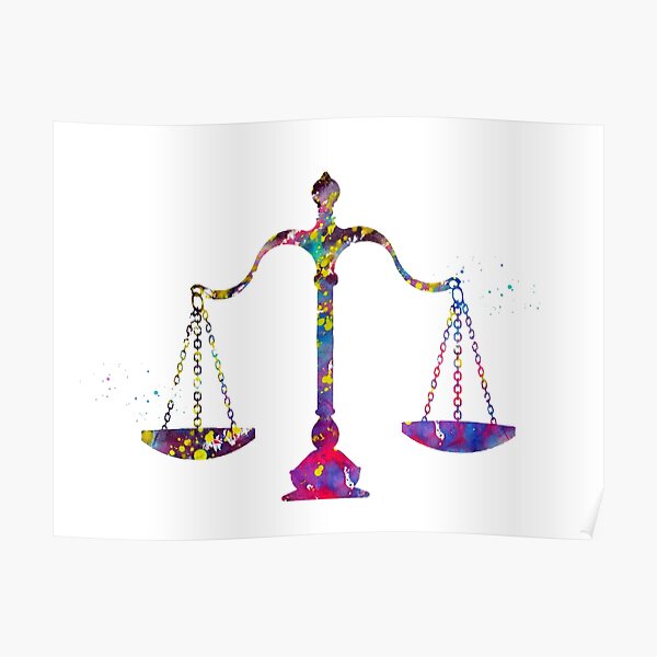 "Scales of Justice " Poster by erzebetth | Redbubble