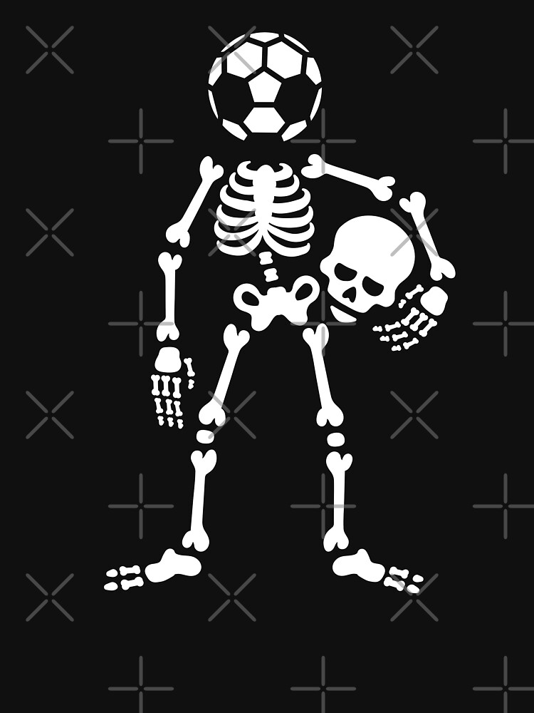 "skeleton soccer ball head holding skull Halloween football hooligan ...