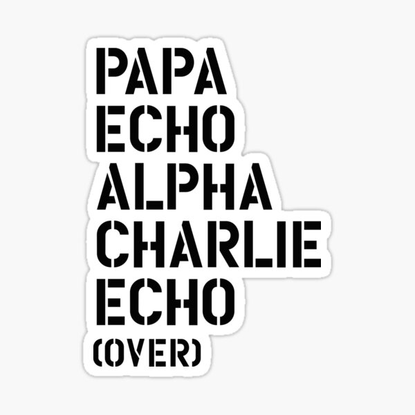 Pegatina «PAZ - Alfabeto militar - misión de paz - Papa Echo Alpha ...