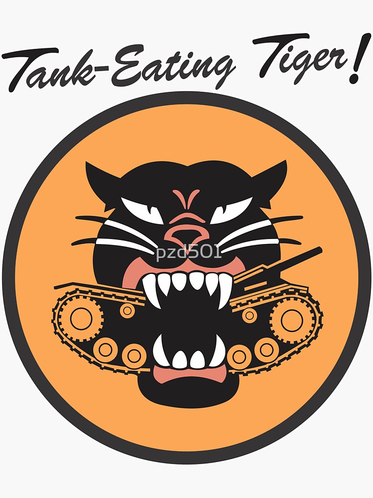 "Tank-Eating Tiger (US TD WWII) Clean Style" Sticker for Sale by pzd501 ...