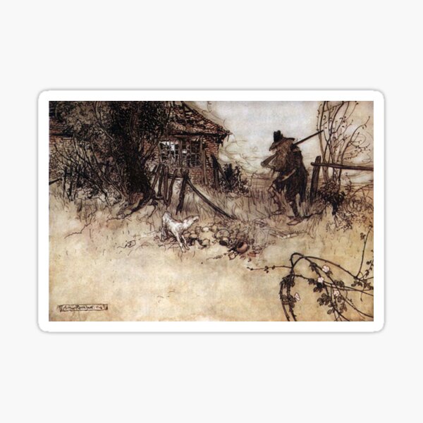 "Ripp Van Winkle - Arthur Rackham" Sticker for Sale by Vintage Designs ...