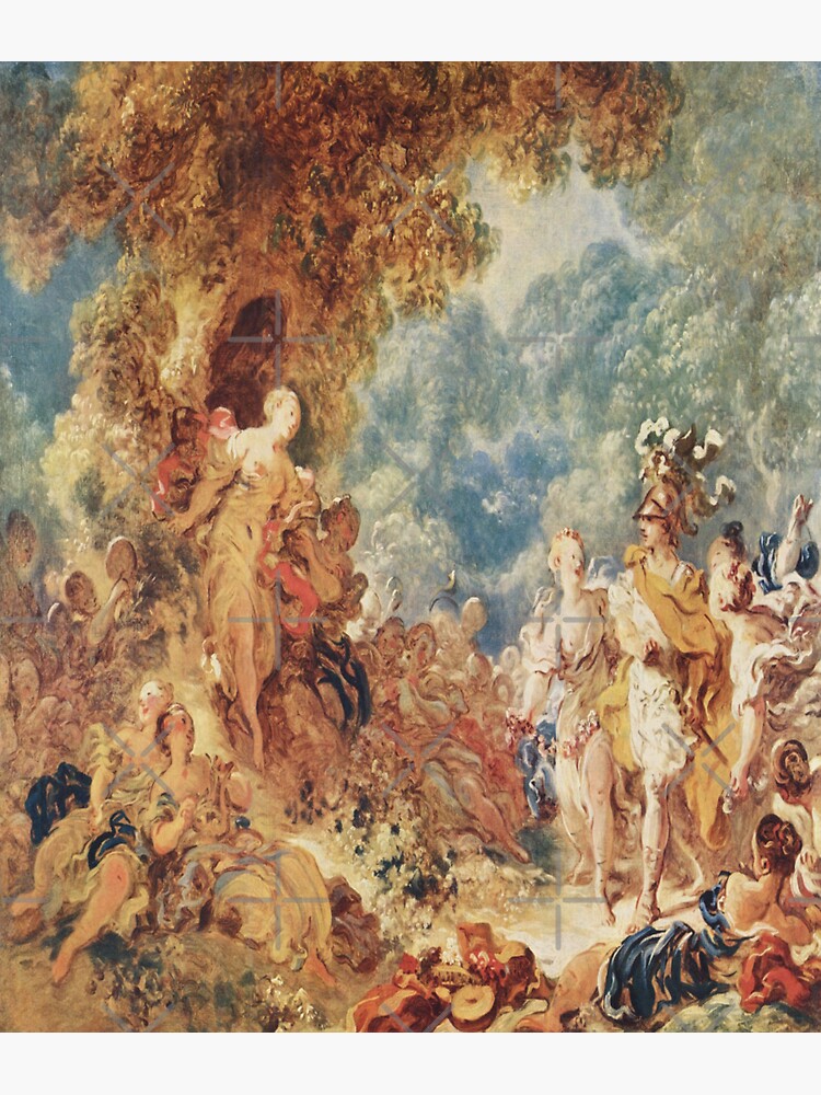 Pegatina «Rinaldo en el jardín del palacio de Armida-Jean-Honore ...