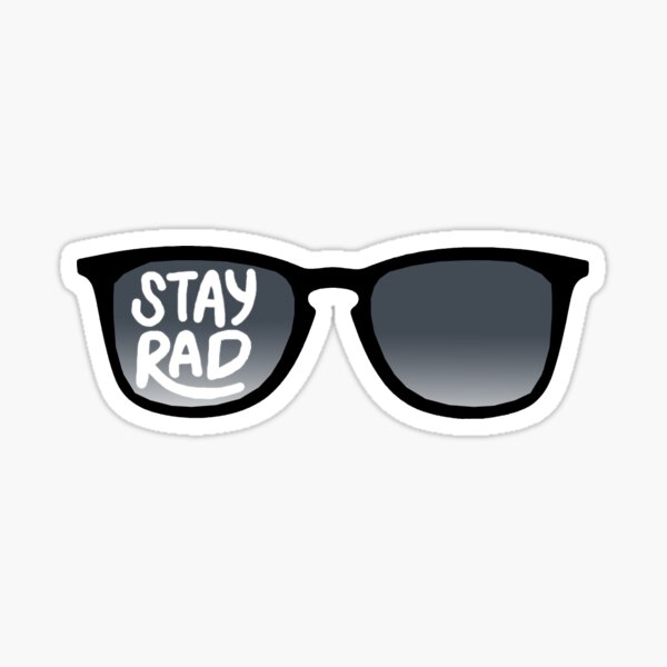 "stay rad sunglasses black" Sticker for Sale by paulusjart | Redbubble