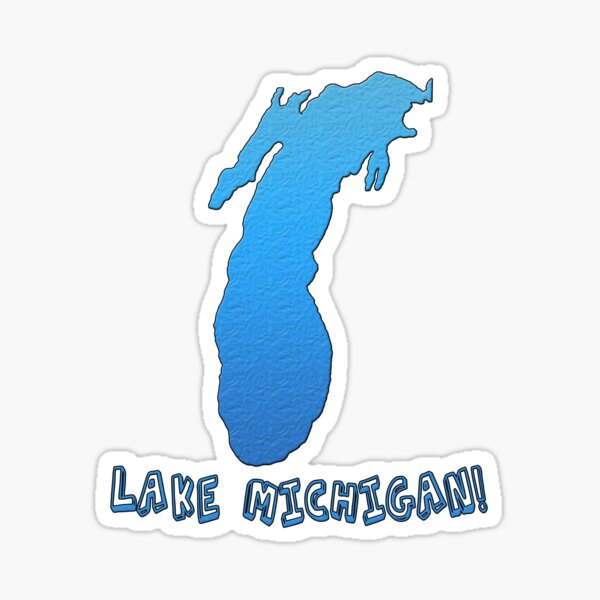 "Lake Michigan Great Lakes Outline" Sticker for Sale by gorff | Redbubble