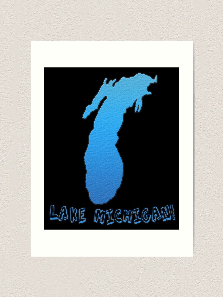 "Lake Michigan Great Lakes Outline" Art Print for Sale by gorff | Redbubble