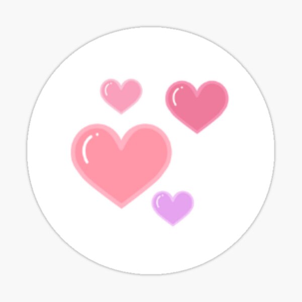 "Little Pink Love Hearts Sticker" Sticker for Sale by TheKitch | Redbubble
