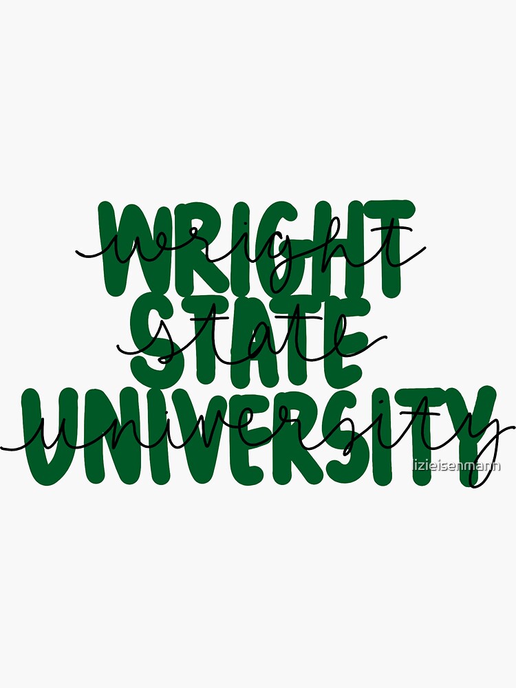 "wright state university" Sticker for Sale by lizieisenmann | Redbubble