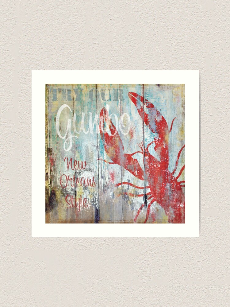 "New Orleans Gumbo Restaurant Sign" Art Print by mindydidit | Redbubble