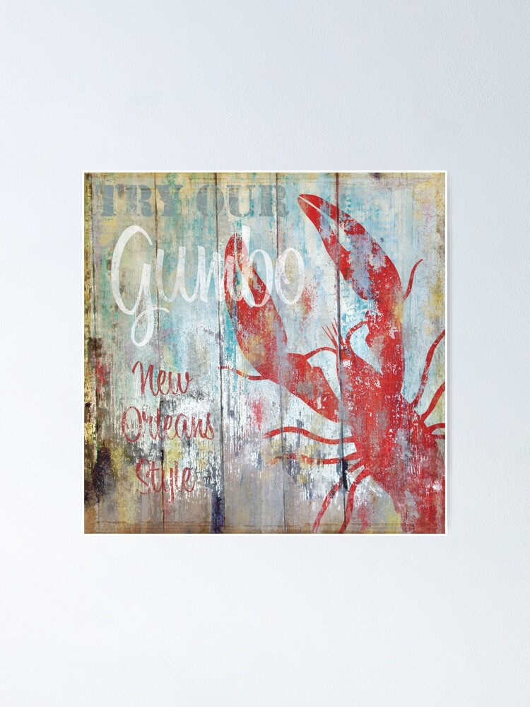 "New Orleans Gumbo Restaurant Sign" Poster for Sale by mindydidit ...