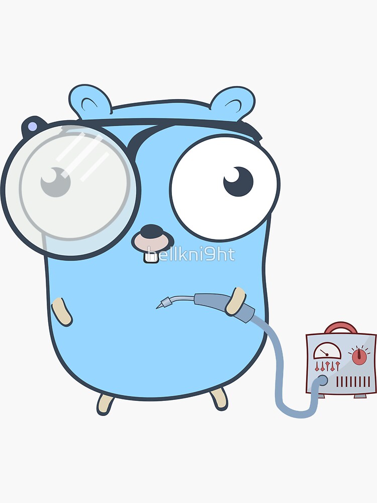 "The Golang Gopher Mascot: Soldering" Sticker for Sale by hellkni9ht ...
