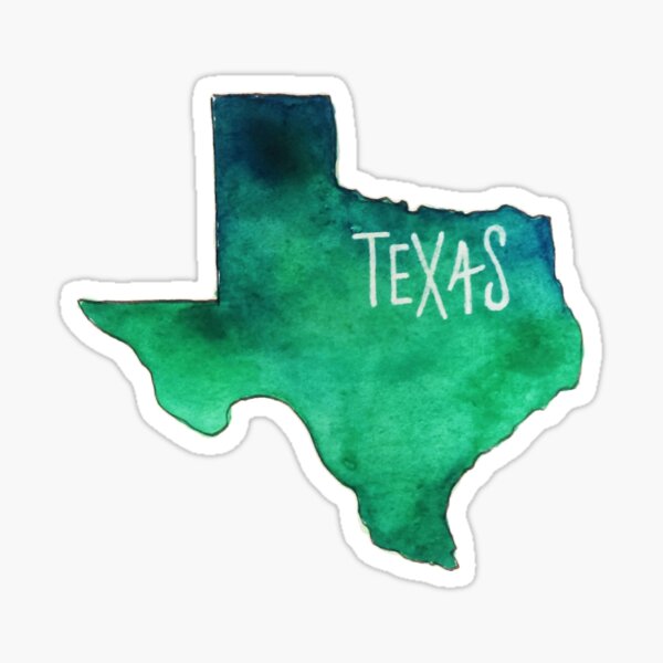 "Texas Map" Sticker for Sale by Brenander | Redbubble