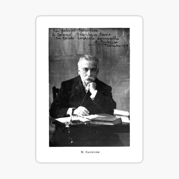 "Auguste Escoffier" Sticker for Sale by romeobravado | Redbubble