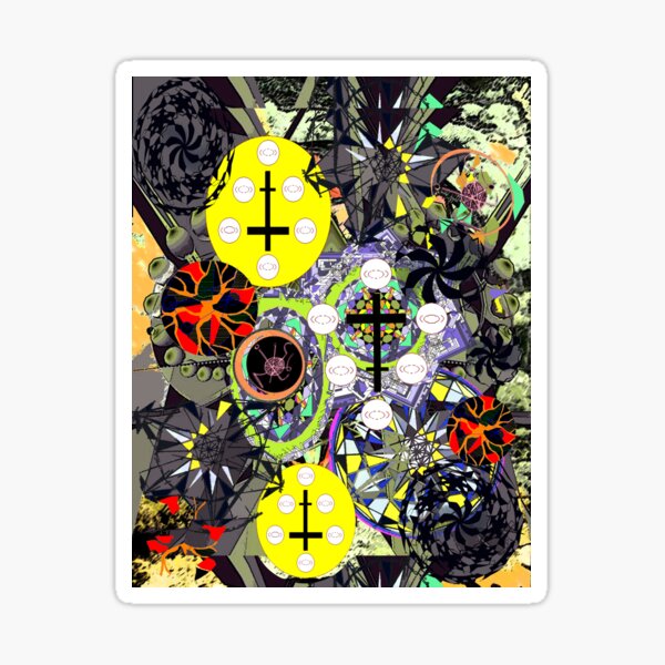 "Crucifixion of the Draftsman 23" Sticker for Sale by MARTYMAGUS1 ...