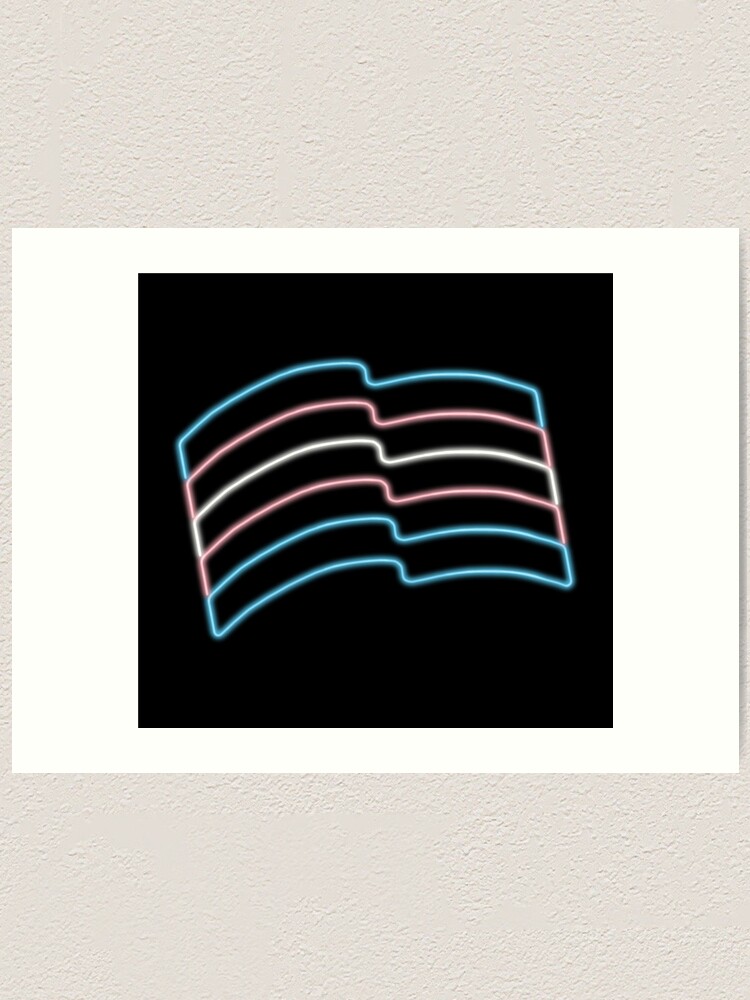 "trans neon pride flag" Art Print by lemniscate-shop | Redbubble