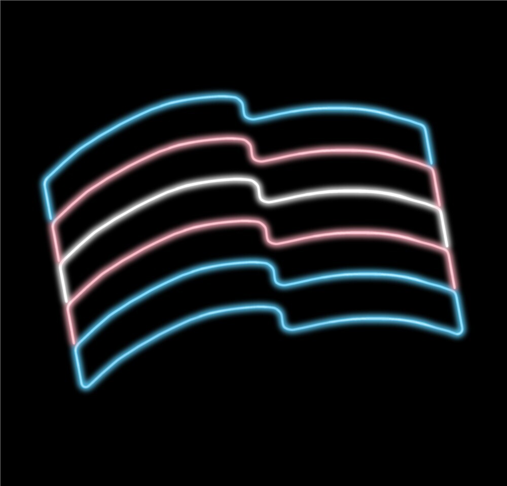 "trans neon pride flag" by lemniscate-shop | Redbubble