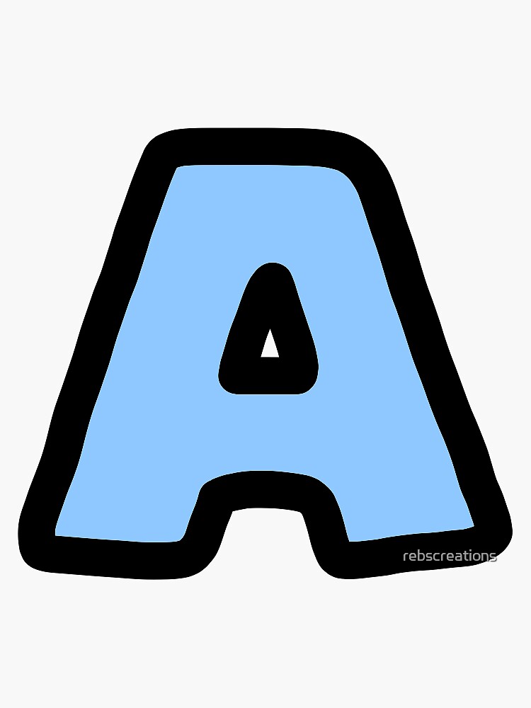 "Bubble Letter A" Sticker for Sale by rebscreations | Redbubble