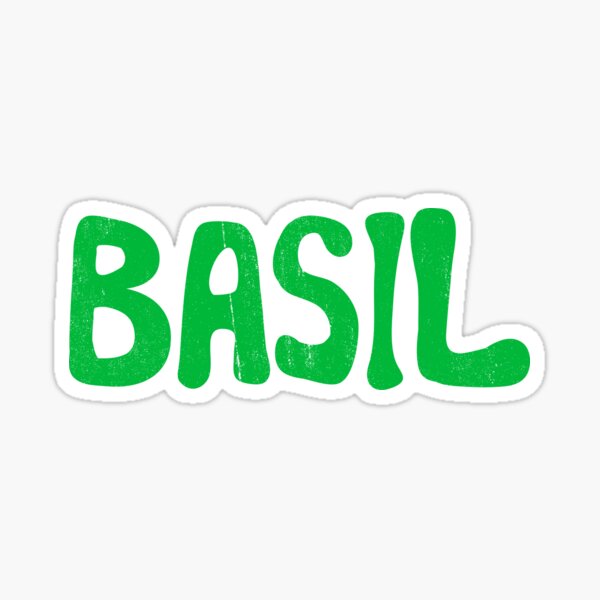 "Basil" Sticker for Sale by notsniwart | Redbubble