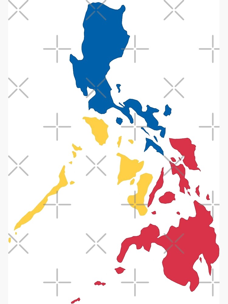"Philippines Filipino Map Sun and Stars Flag" Poster for Sale by ...