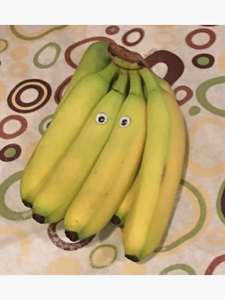 "Googly Eyes Banana Bunch Photo Sticker" Sticker by Digthatrhyme ...