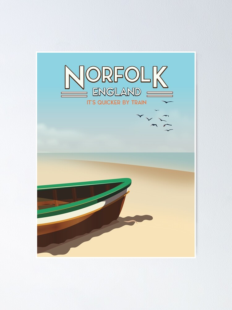 "Norfolk Vintage Style travel poster." Poster by vectorwebstore | Redbubble