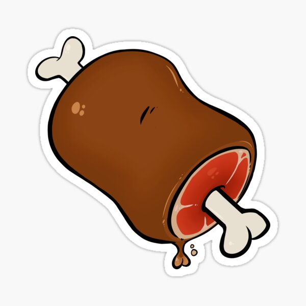 "Meats!" Sticker for Sale by MelTheCannibal | Redbubble