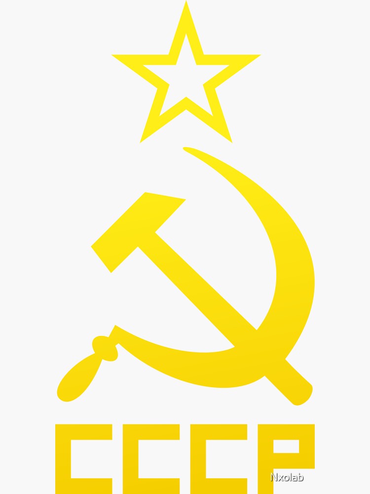 "CCCP yellow" Sticker for Sale by Nxolab | Redbubble