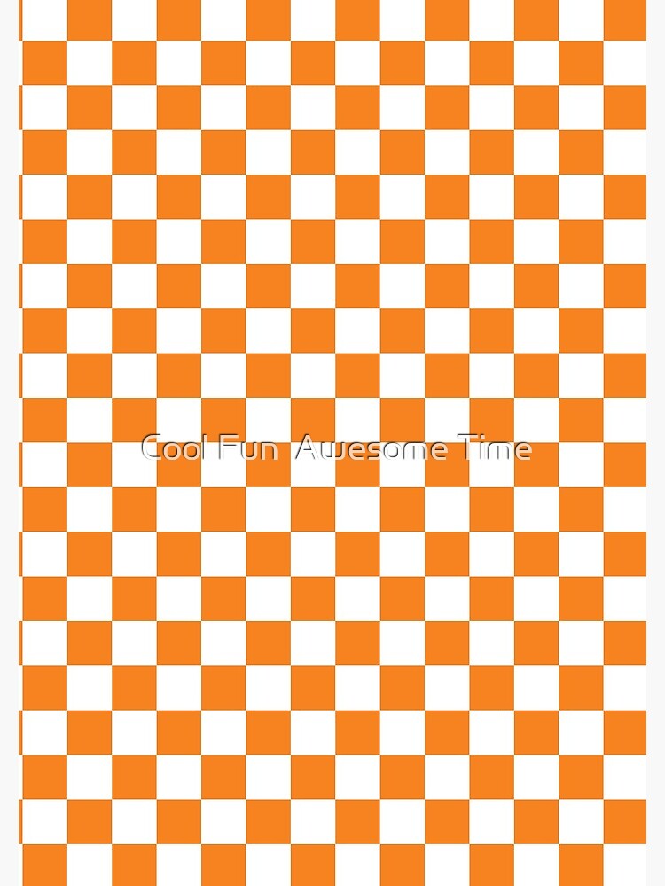 "Orange Checkerboard " Spiral Notebook for Sale by CFAT | Redbubble