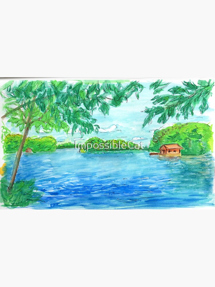 "Watercolour waterfront" Poster for Sale by ImpossibleCat | Redbubble