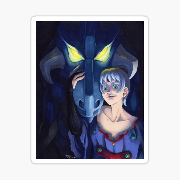 "Blue Devil" Sticker by JaDisArt | Redbubble