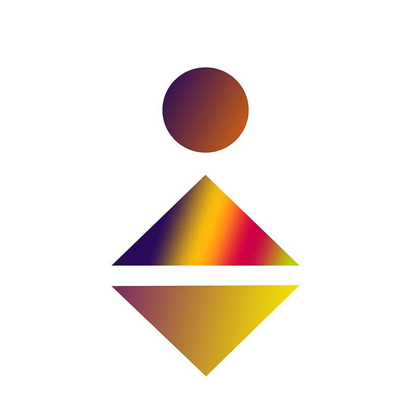 "Geometric art, abstract, modern, triangles, circle" by hvasilevshop ...