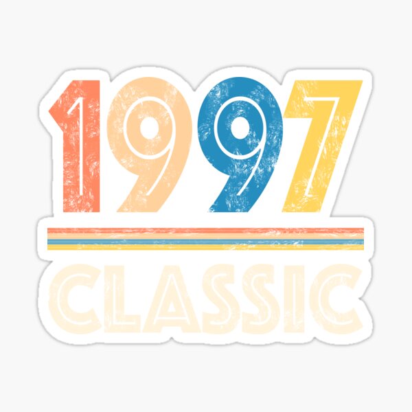 "Vintage RETRO 1997 birthday" Sticker for Sale by Mmastert | Redbubble