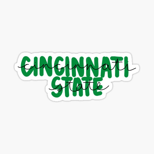 "cincinnati state" Sticker for Sale by lizieisenmann | Redbubble