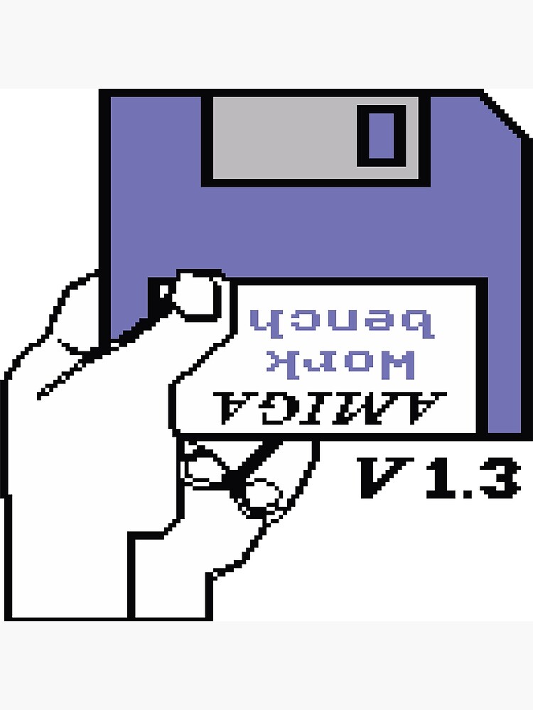 "Amiga Workbench 1.3 Floppy 3.5" Floppy Disk" Poster by afkapparel ...