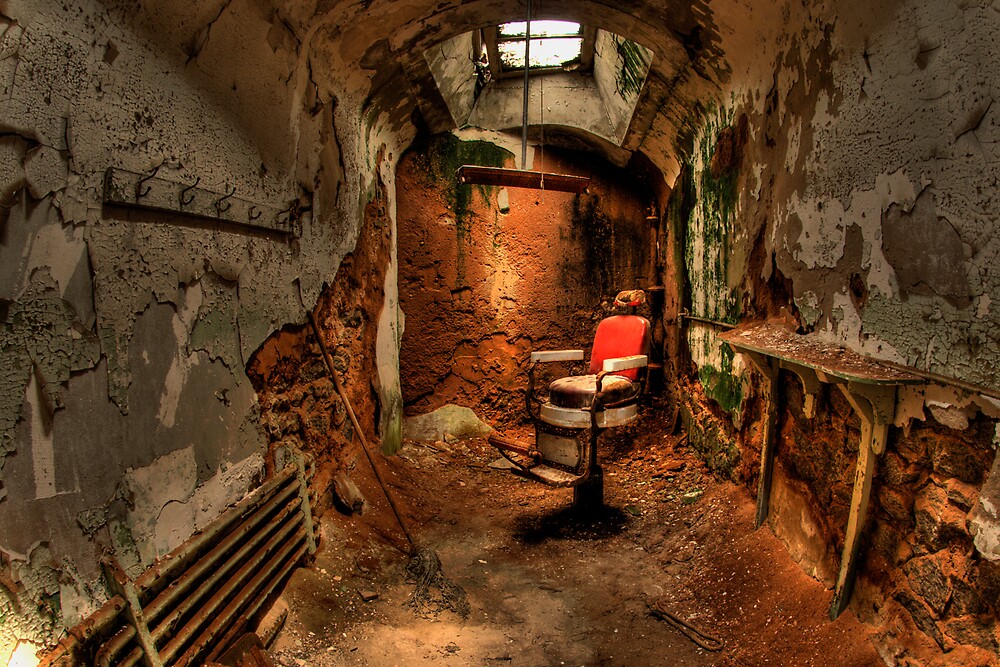 "PRISON BARBER CHAIR" by Diane Peresie | Redbubble