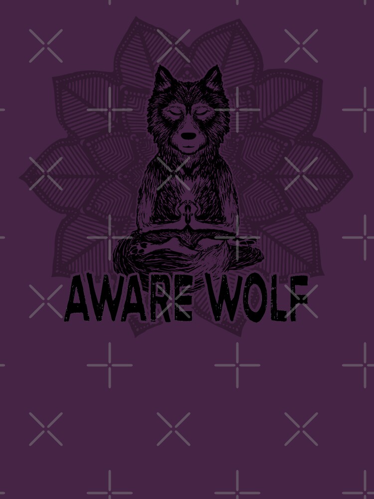 "Aware Wolf - Meditating Werewolf Mandala" T-shirt by jitterfly | Redbubble