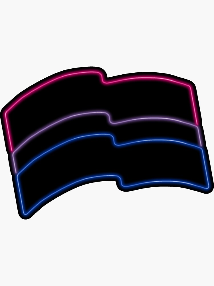 "bisexual neon pride flag" Sticker for Sale by lemniscate-shop | Redbubble