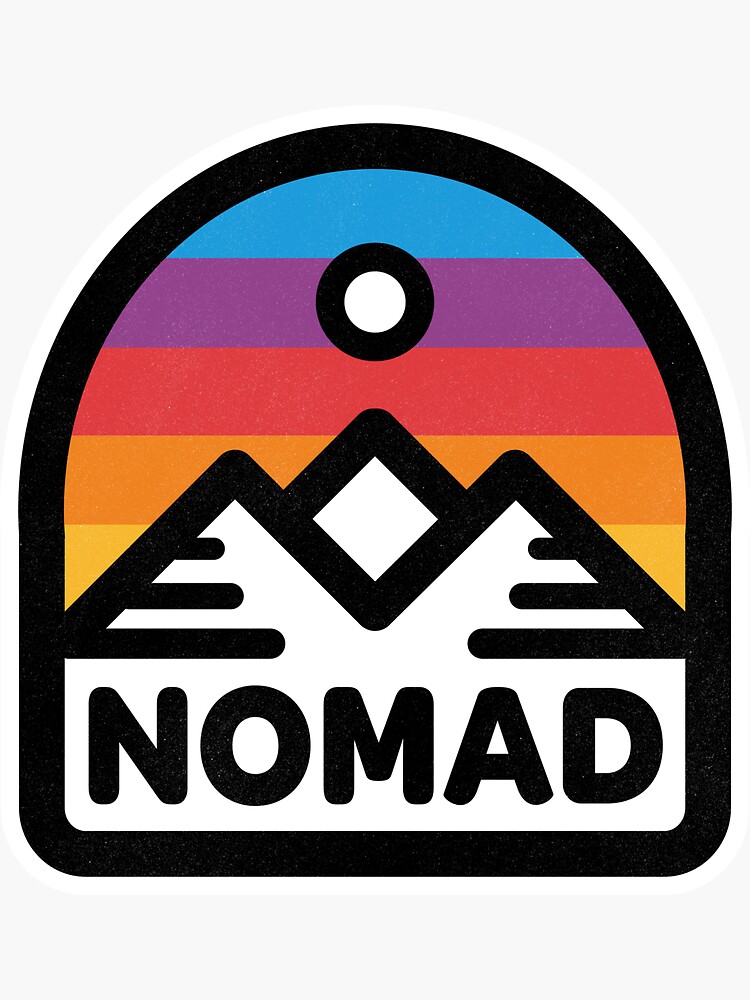 "Nomad Mountain Sunrise" Sticker for Sale by Nomad-Ind | Redbubble
