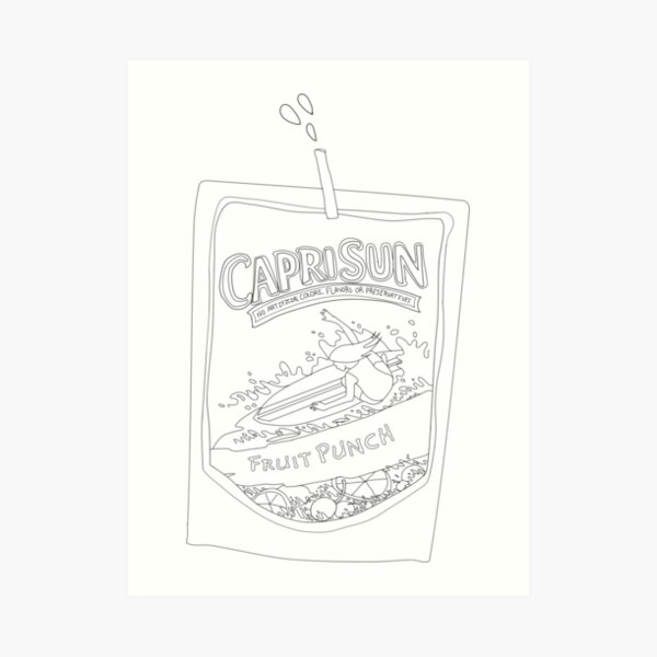 "capri sun (black&white)" Art Print by rosieLeopard | Redbubble