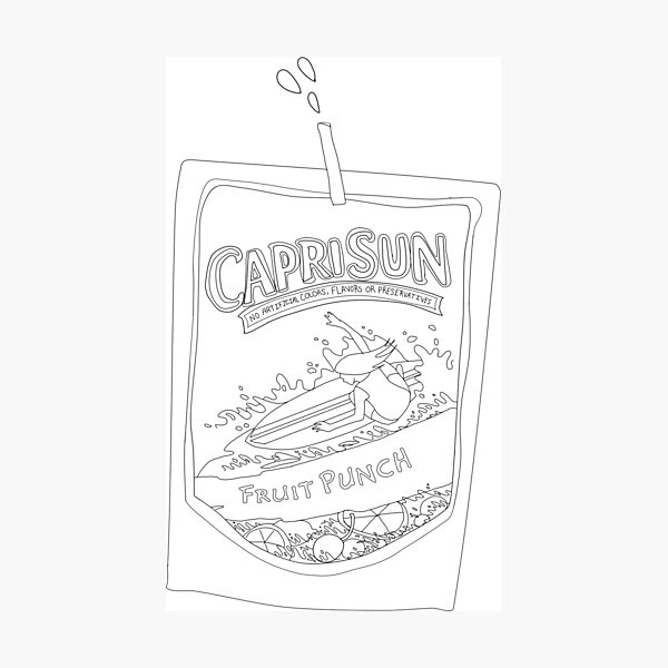 "capri sun (black&white)" Photographic Print for Sale by @faztcat ig ...